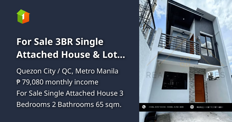 For Sale 3BR Single Attached House & Lot North Olympus nr SM Fairview ...