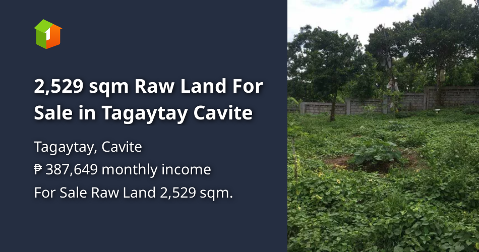 2,529 sqm Raw Land For Sale in Tagaytay Cavite [Lots 🚜] (March 2025) in Tagaytay, Cavite for sale