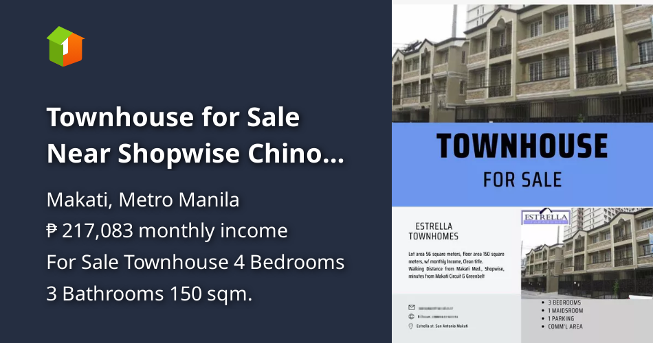 Townhouse for Sale Near Shopwise Chino Roces Makati [Houses and Lots 🏘️ ...