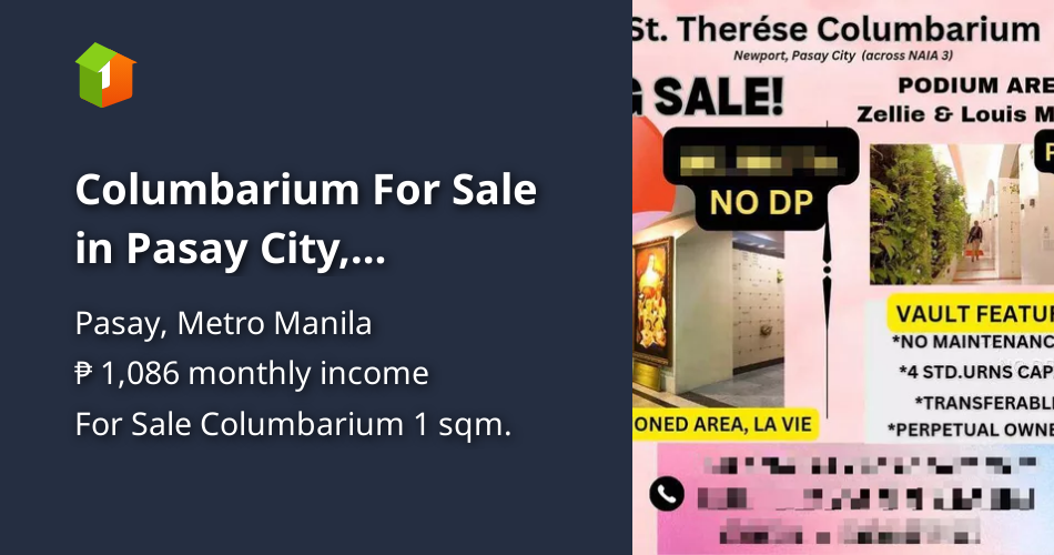 Columbarium For Sale in Pasay City, Affordable yet Classy, across NAIA ...