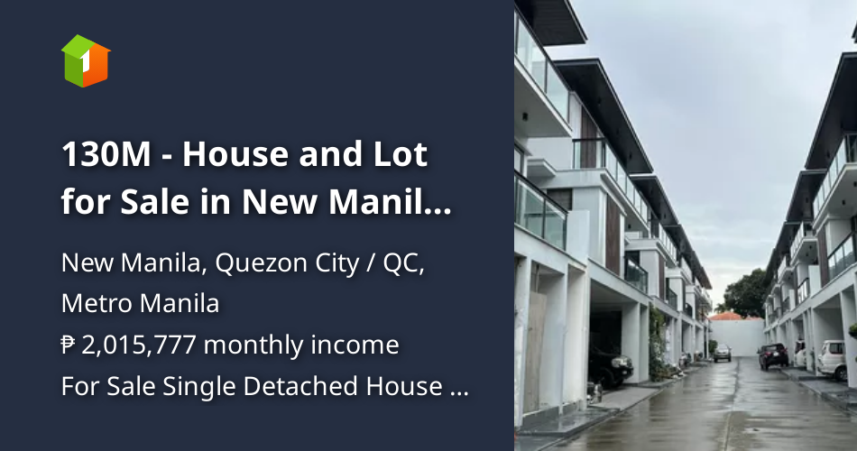 130M - House and Lot for Sale in New Manila Quezon City [Houses and ...