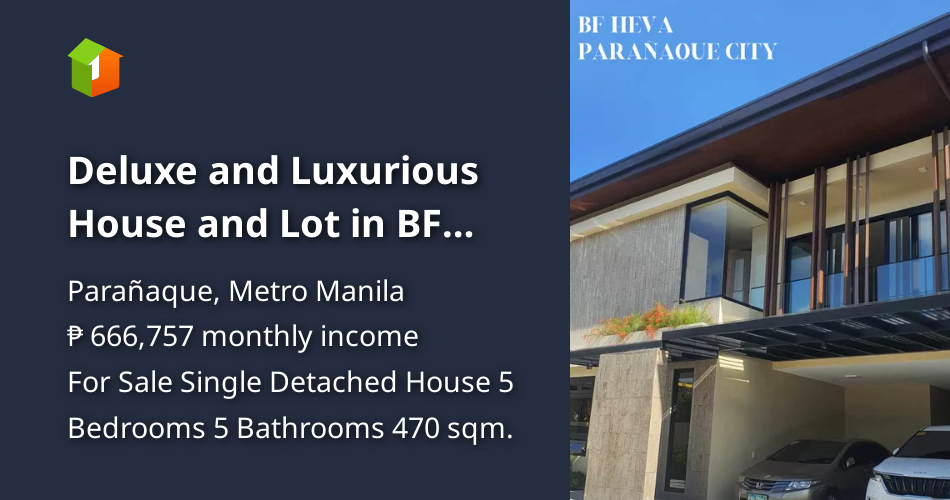 Deluxe and Luxurious House and Lot in BF HEVA BF Homes Paranaque City ...