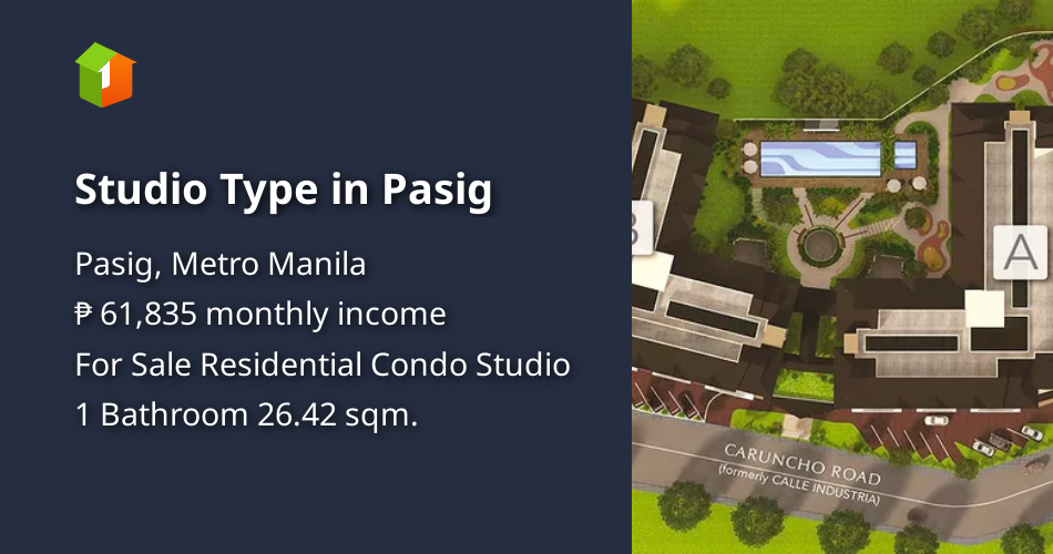Studio Type in Pasig [Condos 🏙️] (May 2022) in Pasig, Metro Manila for sale
