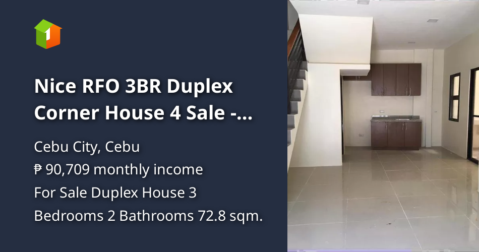Nice RFO 3BR Duplex Corner House 4 Sale - back Gaisano Tisa, Cebu City ...