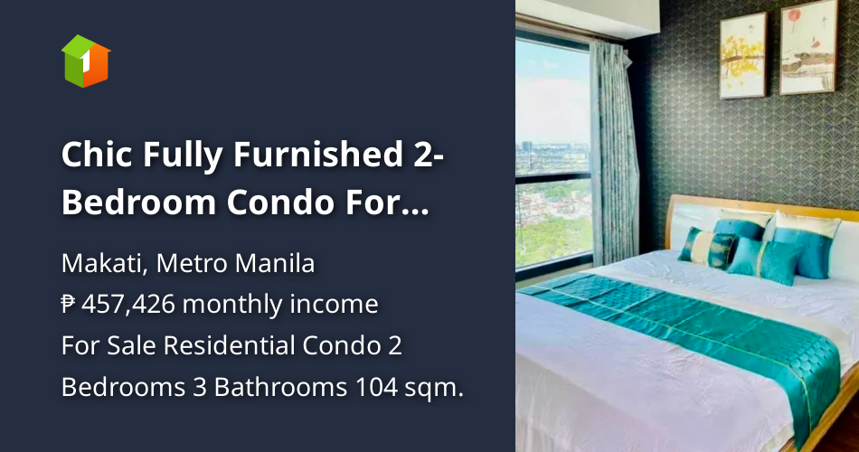 Chic Fully Furnished 2-Bedroom Condo For Sale at Shang Salcedo Place, Salcedo Village, Makati ...