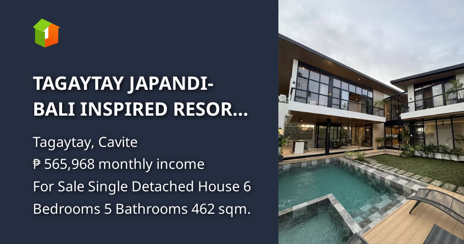 TAGAYTAY JAPANDI- BALI INSPIRED RESORT FOR SALE [Houses and Lots 🏘️ ...