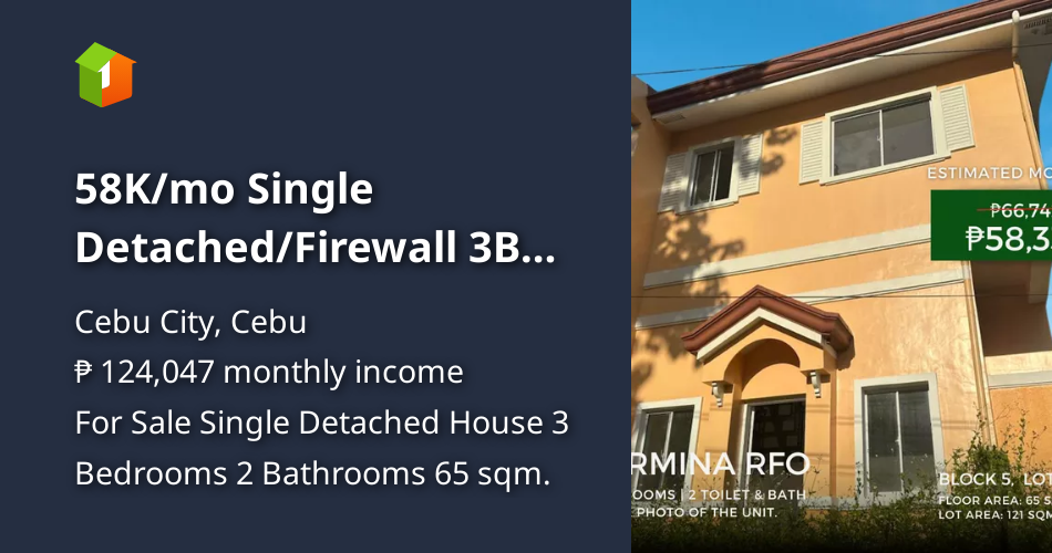 58K/mo Single Detached/Firewall 3BR in Pit-os, Talamban (RFO) [Houses ...