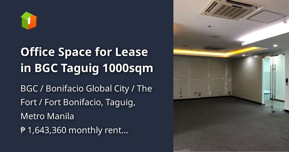 Office Space for Lease in BGC Taguig 1000sqm [Commercial Properties 🏭 ...