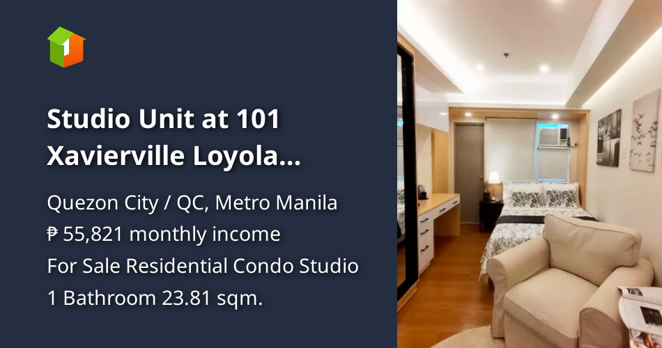 Studio Unit at 101 Xavierville Loyola Heights, Quezon City [Condos 🏙️ ...