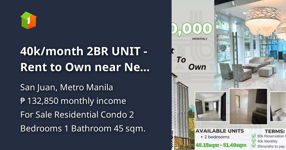 40k/month 2BR UNIT - Rent to Own near New Manila [Condos 🏙️] (August ...