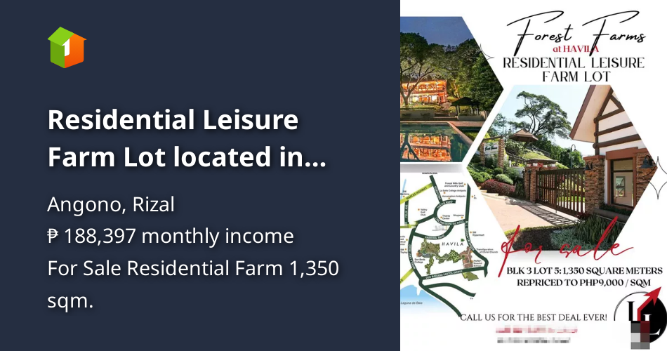 Residential Leisure Farm Lot located in Forest Farms at Havila. [Lots 🚜 ...