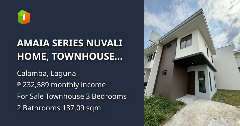 AMAIA SERIES NUVALI HOME, TOWNHOUSE MODEL Phase 1, Block 6 Lot 56 ...