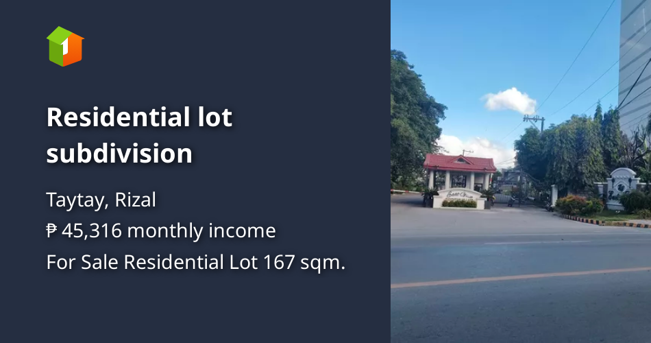 Residential lot subdivision [Lots 🚜] (August 2025) in Taytay, Rizal for ...