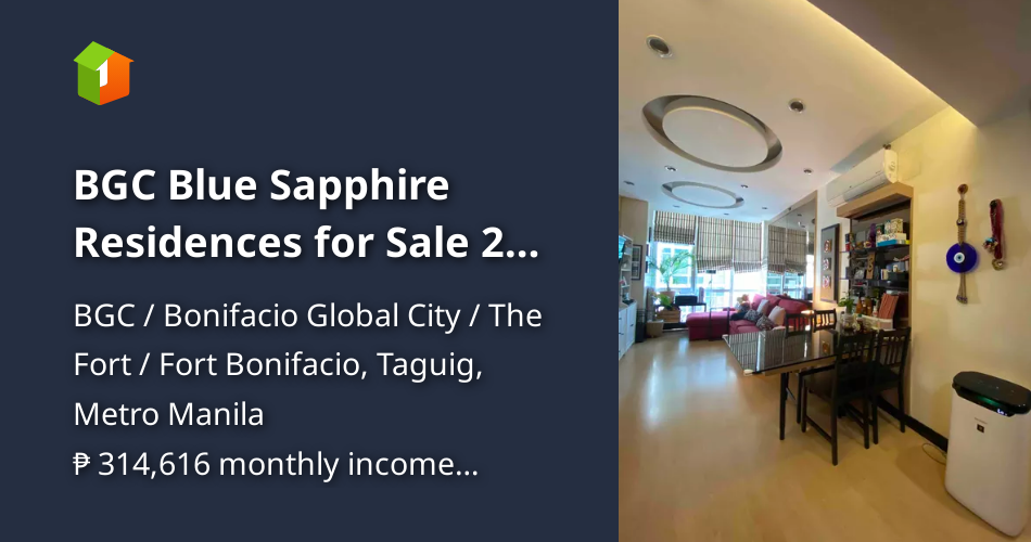 BGC Blue Sapphire Residences for Sale 2 Bedroom Unit in Taguig [Condos ...