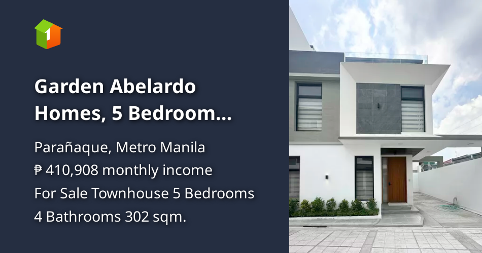 Garden Abelardo Homes, 5 Bedroom Townhouse for Sale in Paranaque City ...
