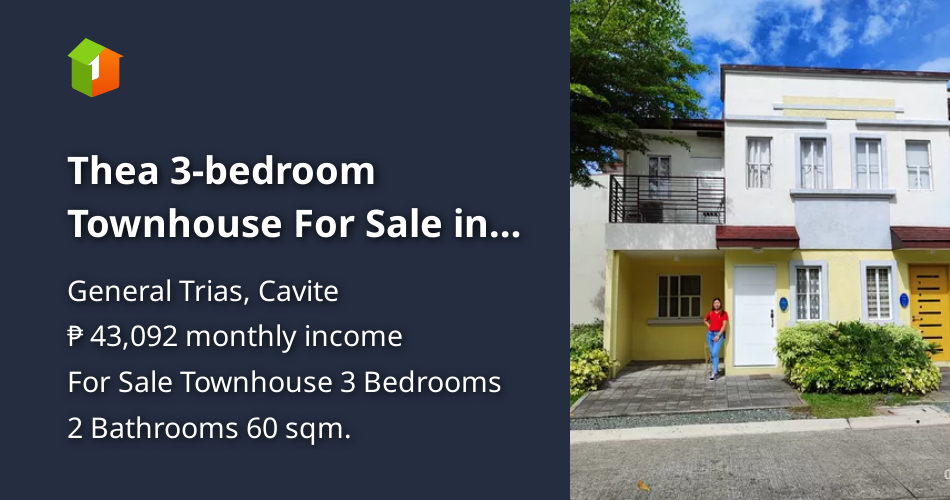 Thea 3-bedroom Townhouse For Sale in General Trias Cavite [Houses and ...