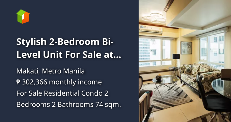 Stylish 2-Bedroom Bi-Level Unit For Sale at The Columns Tower [Condos 🏙 ...