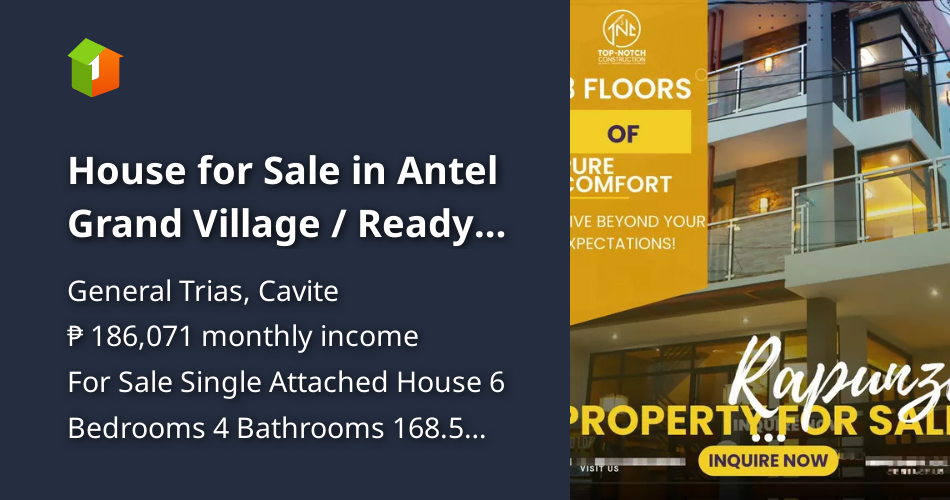 House for Sale in Antel Grand Village / Ready for Occupancy 3 Storey ...