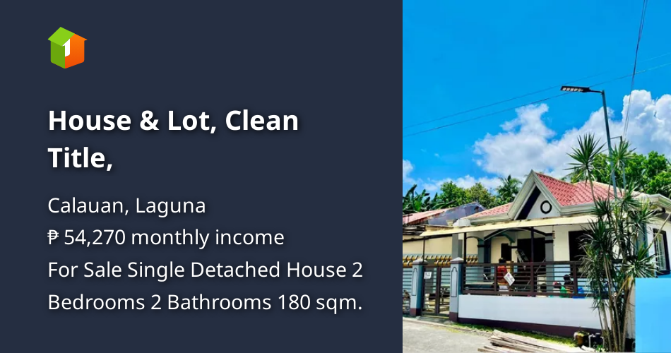 House & Lot, Clean Title, [Houses and Lots 🏘️] (June 2025) in Calauan ...