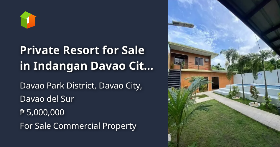 Private Resort for Sale in Indangan Davao City, 5M Only, generating ...