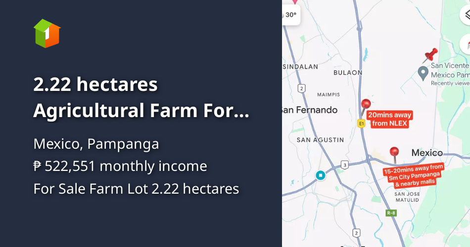2.22 hectares Agricultural Farm For Sale in Mexico Pampanga [Lots 🚜 ...