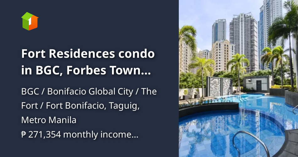 Fort Residences condo in BGC, Forbes Town Center, The Landmark BGC, St ...