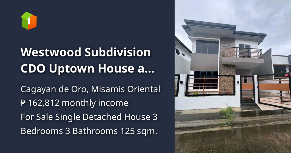 Westwood Subdivision CDO Uptown House and lot [Houses and Lots 🏘️ ...