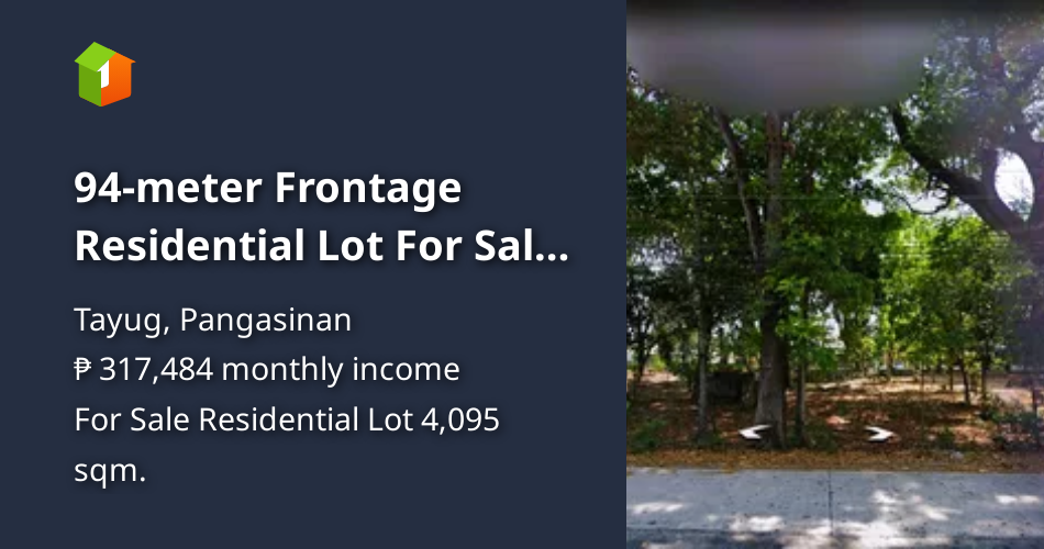 94-meter Frontage Residential Lot For Sale in Tayug, Pangasinan [Lots 🚜] (June 2024) in Tayug ...