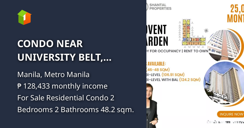 CONDO NEAR UNIVERSITY BELT, MORAYTA & MENDIOLA | RENT TO OWN | RFO ...