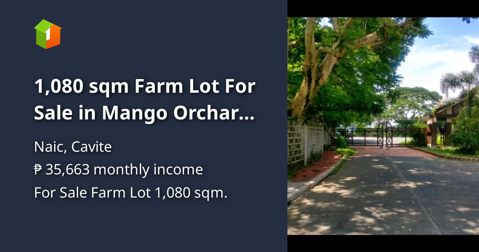1,080 sqm Farm Lot For Sale in Mango Orchard, Naic Cavite [Lots 🚜] (May ...
