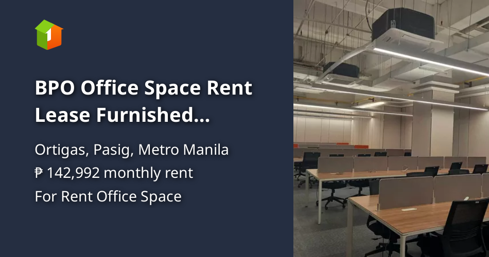 BPO Office Space Rent Lease Furnished Mandaluyong City 178 sqm ...