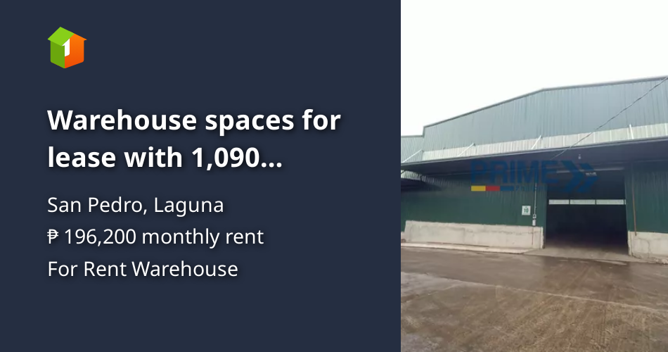 Warehouse spaces for lease with 1,090 available in San Pedro, Laguna ...