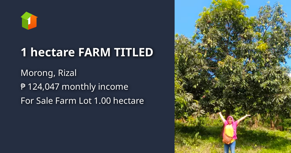 1 hectare FARM TITLED [Lots 🚜] (January 2024) in Morong, Rizal for sale
