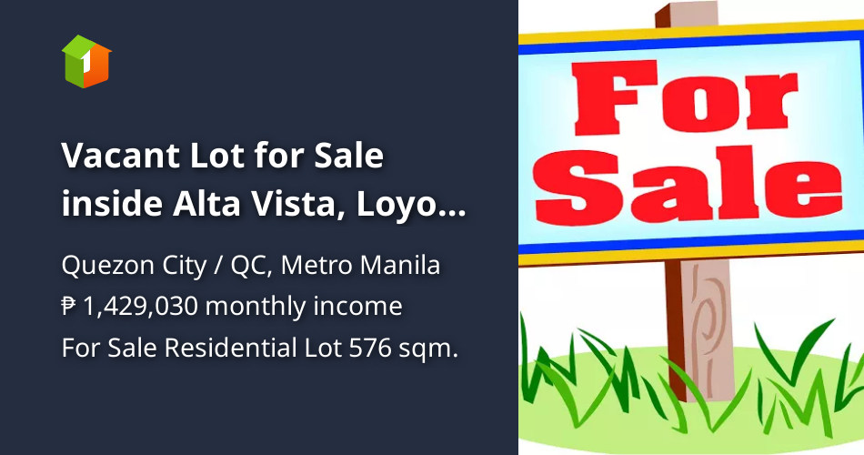 Vacant Lot for Sale inside Alta Vista, Loyola Heights QC QCP041 [Lots 🚜 ...