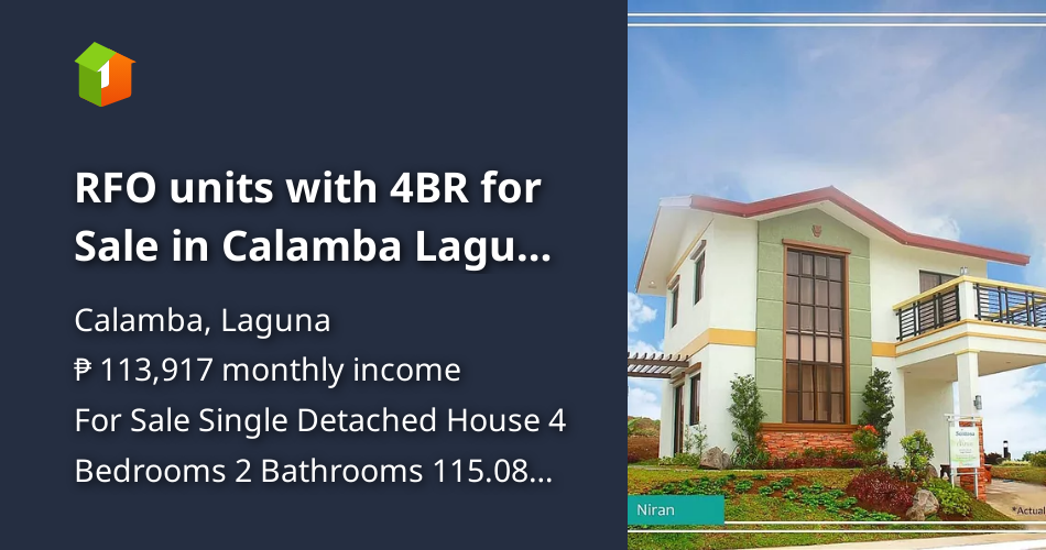 RFO units with 4BR for Sale in Calamba Laguna with Mountain view ...