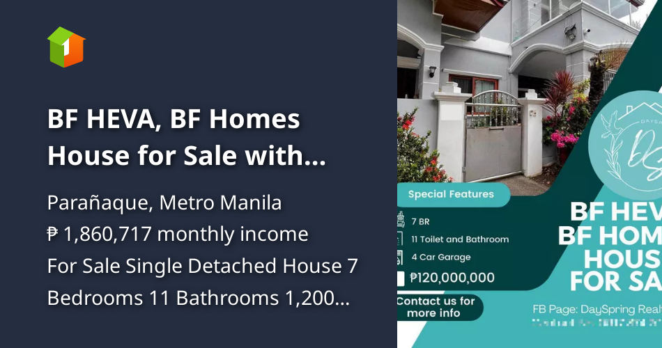 BF HEVA, BF Homes House for Sale with Swimming Pool 120M (Nego) [Houses ...