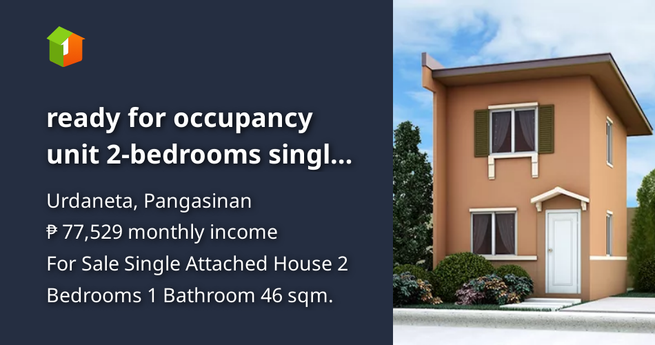 Ready for occupancy unit 2-bedrooms single house [Houses and Lots 🏘️ ...