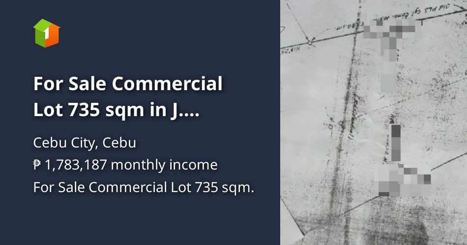 For Sale Commercial Lot 735 sqm in J. Llorente St Cebu City Near Hi ...