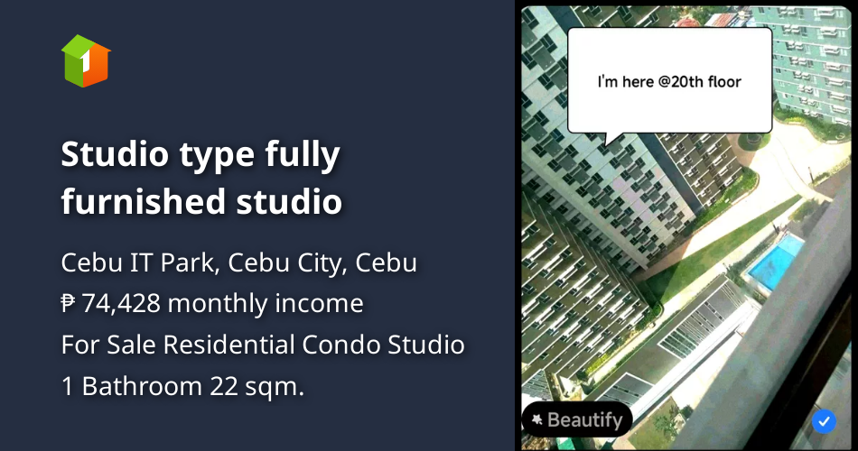 Studio type fully furnished studio [Condos 🏙️] (August 2025) in Cebu IT ...