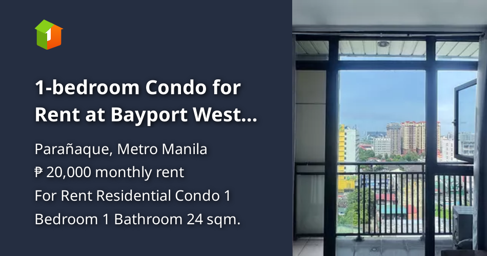 1-bedroom Condo for Rent at Bayport West NAIA Garden Residences in ...