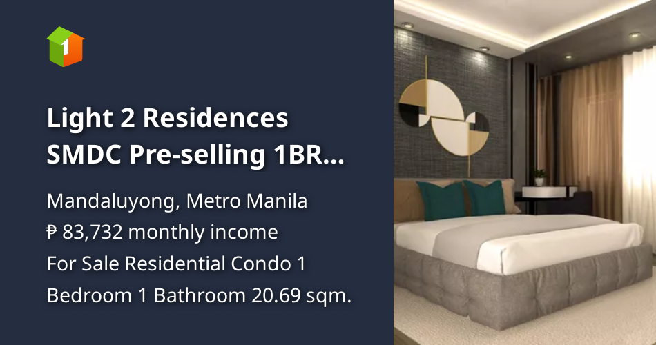 Light 2 Residences SMDC Pre-selling 1BR Rent to Own Edsa, Mandaluyong ...