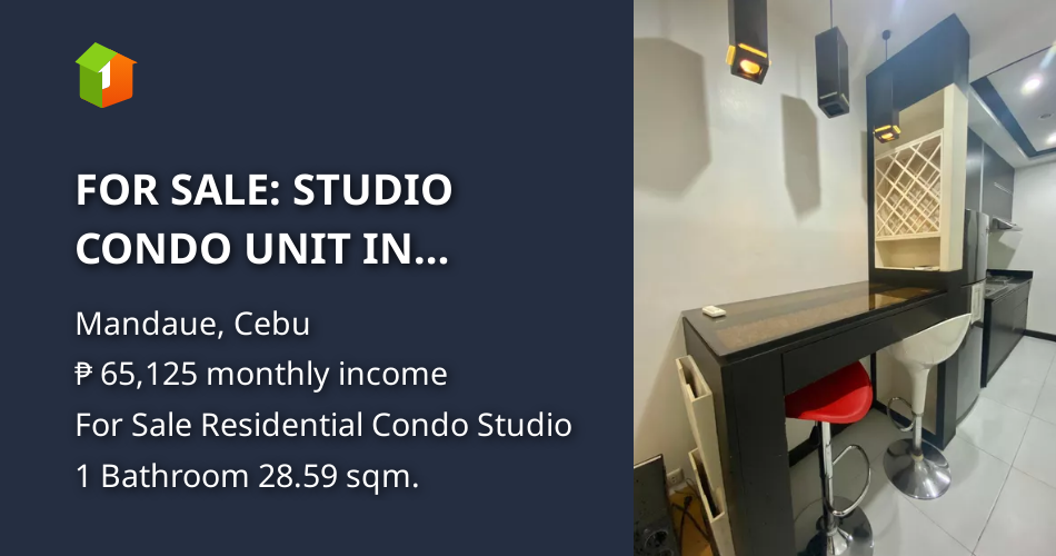 FOR SALE: STUDIO CONDO UNIT IN ROBINLAND. NEAR CDU-MANDAUE CEBU ...