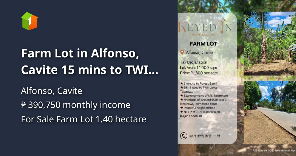 Farm Lot in Alfonso, Cavite 15 mins to TWIN LAKES Tagaytay, for sale! [Lots 🚜] (September 2025 ...
