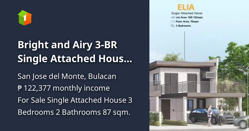 Bright and Airy 3-BR Single Attached House with Modern Layout at ...