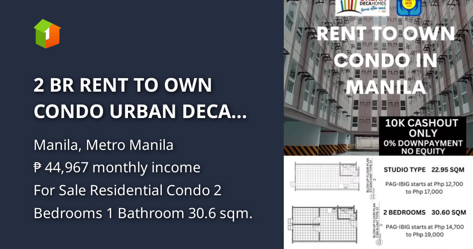 2 BR RENT TO OWN CONDO URBAN DECA HOMES MANILA [Condos 🏙️] (April 2025 ...