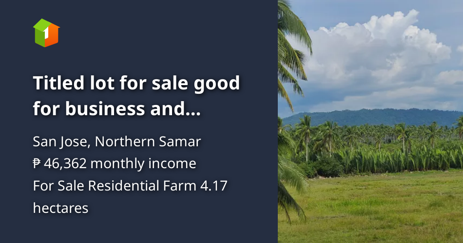 Titled lot for sale good for business and investment [Lots 🚜] (July ...