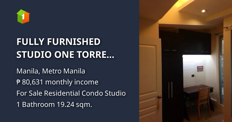 FULLY FURNISHED STUDIO ONE TORRE SANTO TOMAS [Condos 🏙️] (September ...