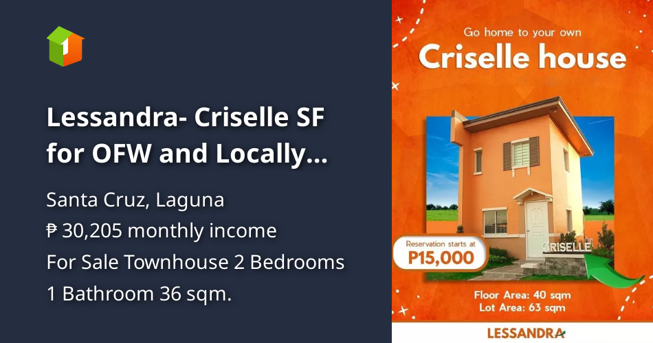Lessandra- Criselle SF for OFW and Locally Employed [Houses and Lots 🏘️ ...