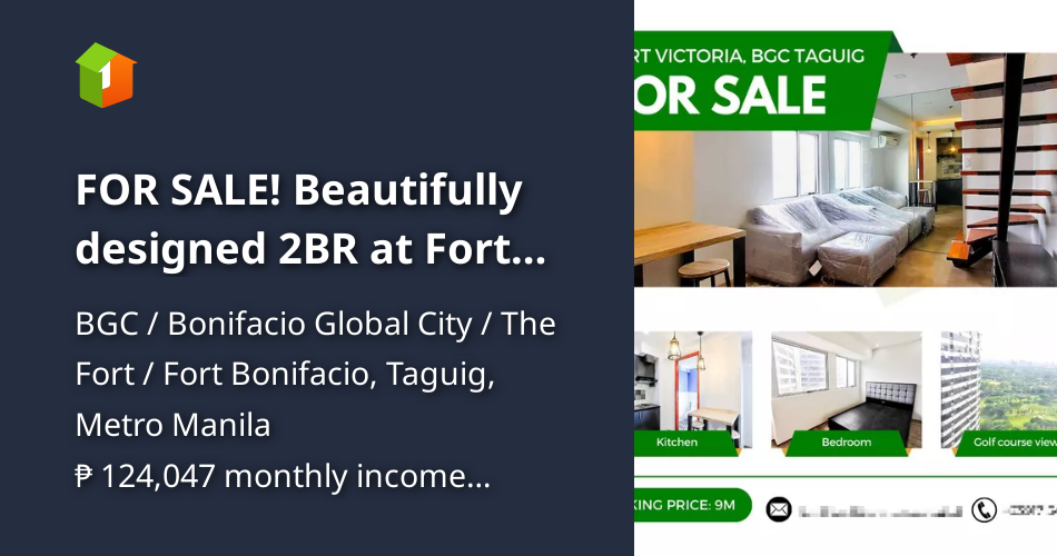 FOR SALE! Beautifully designed 2BR at Fort Victoria in BGC, Taguig ...