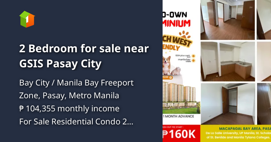 2 Bedroom for sale near GSIS Pasay City [Condos 🏙️] (October 2025) in ...